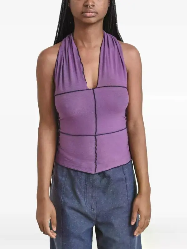 Baserange Cinder Halter Top - Purple | Editorialist