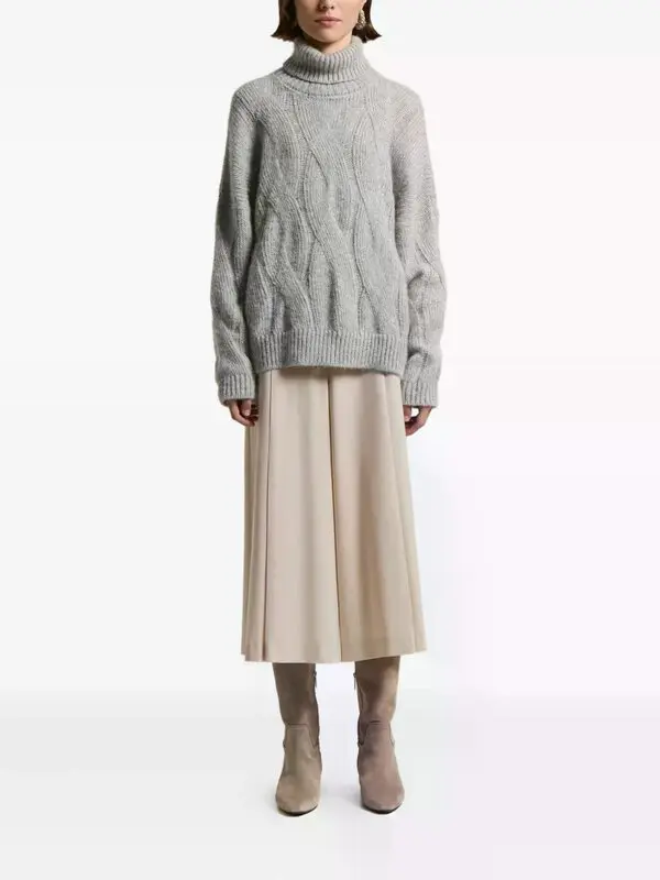 Peserico Cable-knit Turtleneck Sweater