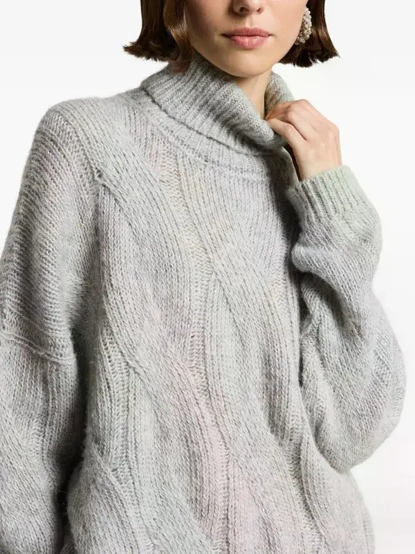 Peserico Cable-knit Turtleneck Sweater