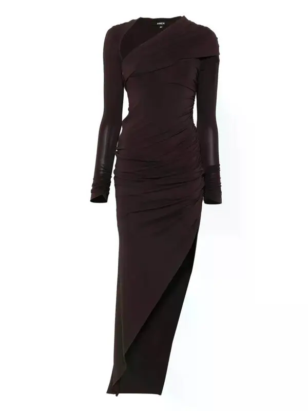 Amen Draped Asymmetrical Dress