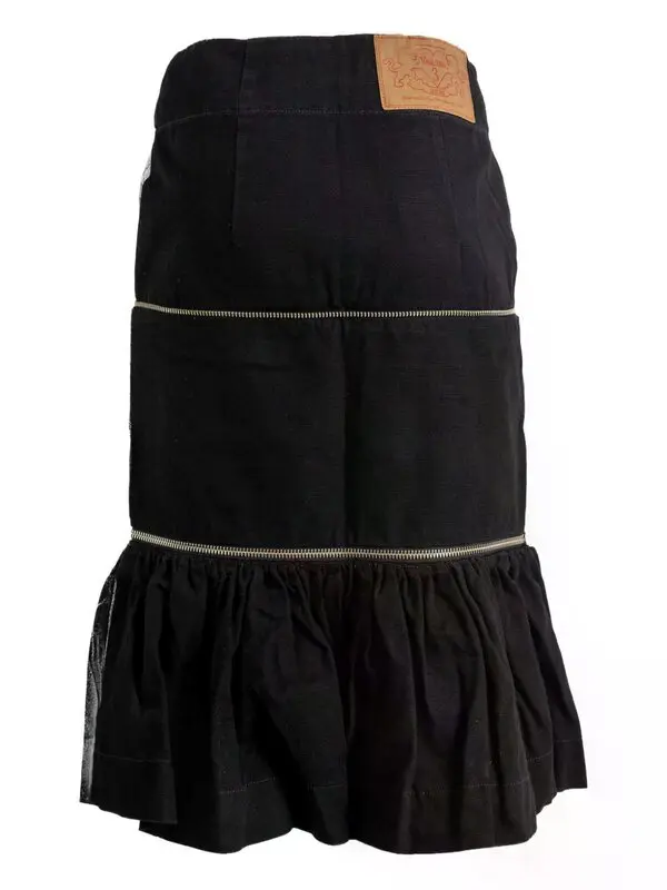 Vaquera Zip-detailed Ruffled Skirt
