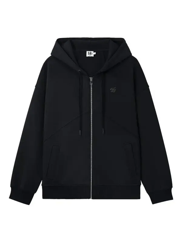 B+AB Zip-front Hoodie With Logo Detail
