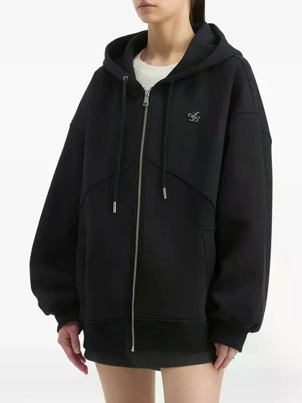 B+AB Zip-front Hoodie With Logo Detail