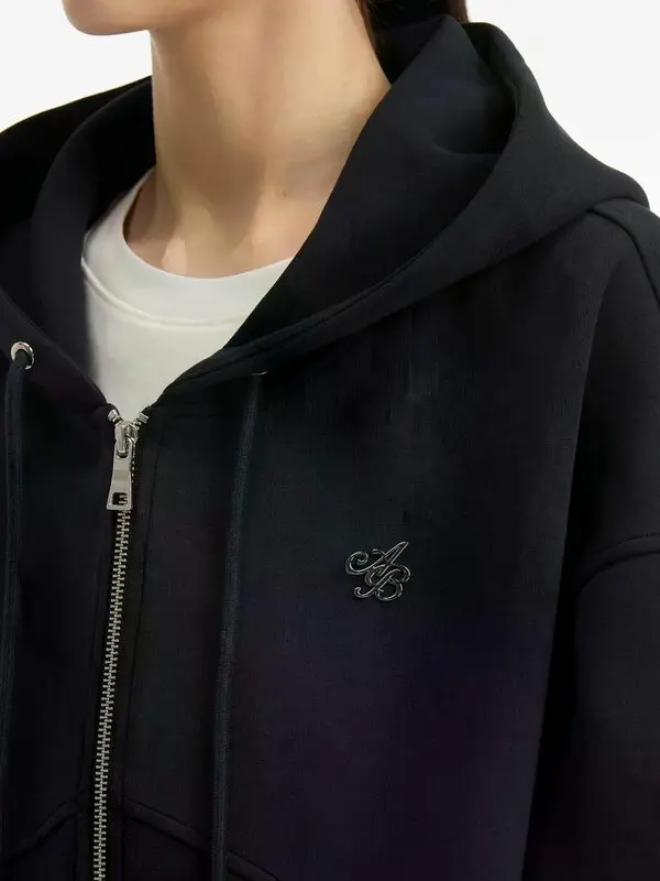 B+AB Zip-front Hoodie With Logo Detail