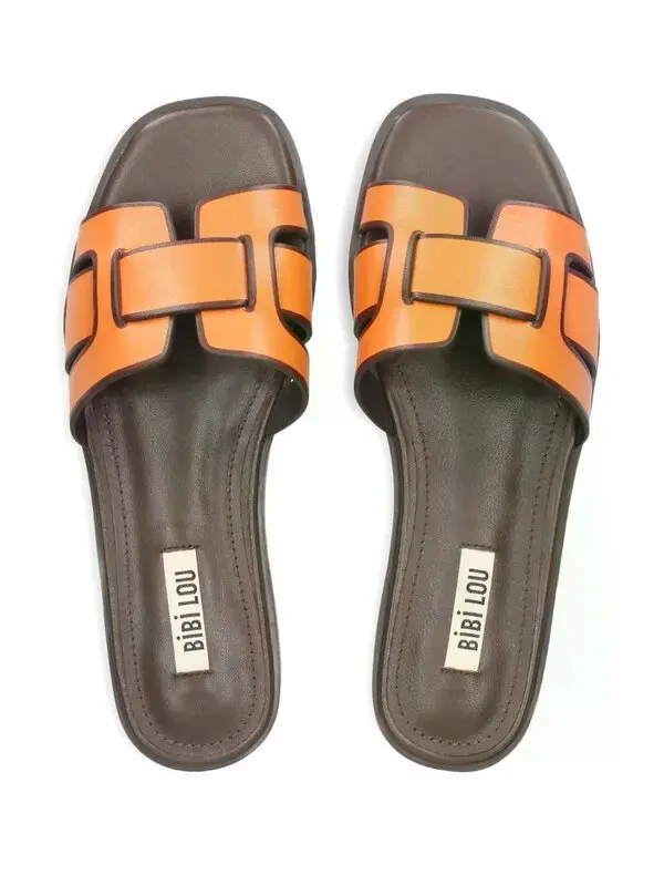BIBI LOU Leather H-strap Sandals - Orange