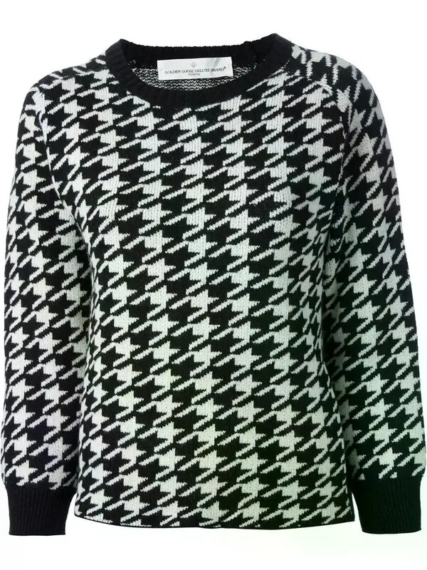 GOLDEN GOOSE Houndstooth Print Sweater