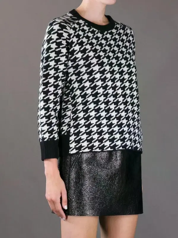GOLDEN GOOSE Houndstooth Print Sweater