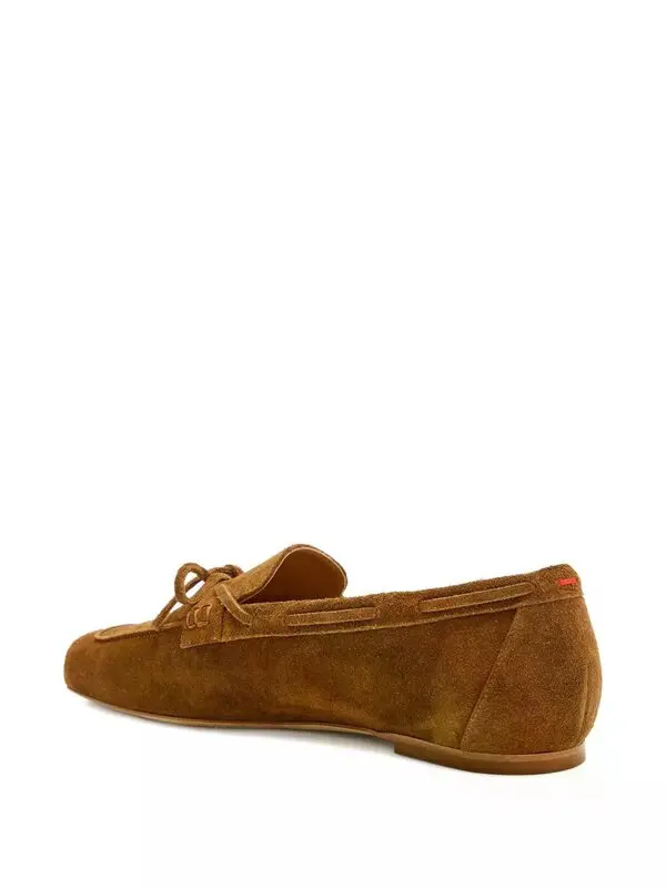 AeydĒ Jasper Bow-detail Suede Loafers - Brown