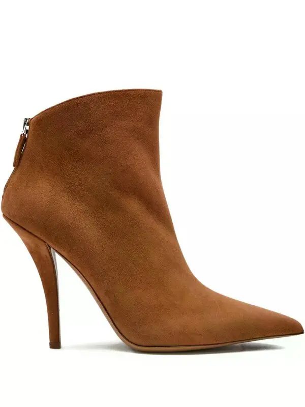 Paris Texas 105mm Suede Pointed-toe Ankle Boots - Brown