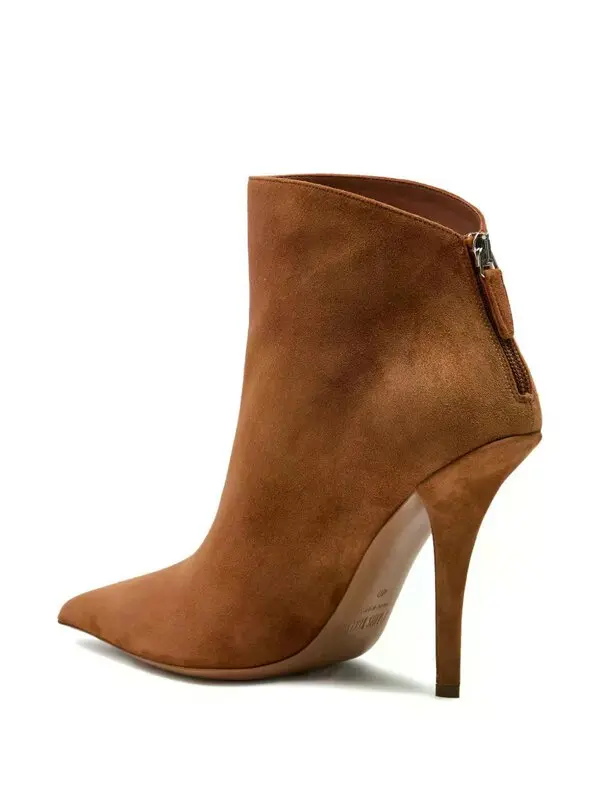 Paris Texas 105mm Suede Pointed-toe Ankle Boots - Brown