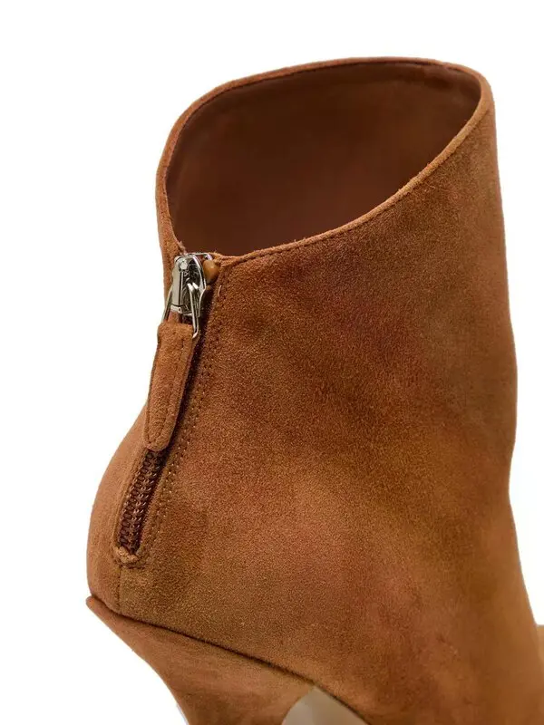 Paris Texas 105mm Suede Pointed-toe Ankle Boots - Brown