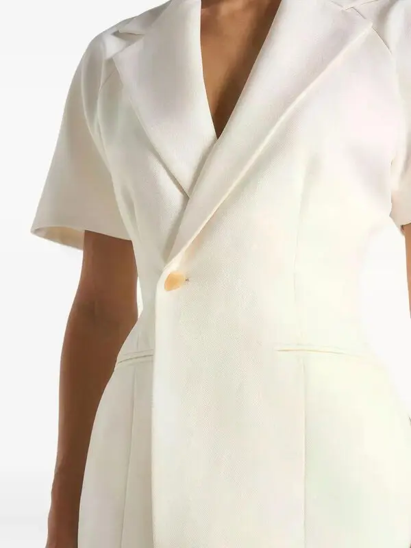 Manière De Voir Maniere De Voir Double Breasted Short Sleeve Blazer - Neutrals