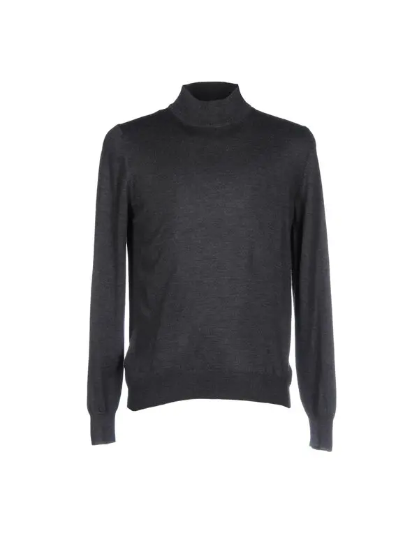 GRAN SASSO Turtleneck Virgin Wool Pullover - Grey