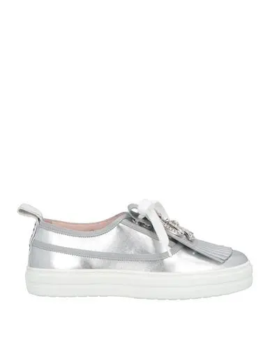 ROGER VIVIER Leather Low-top Sneakers - Silver