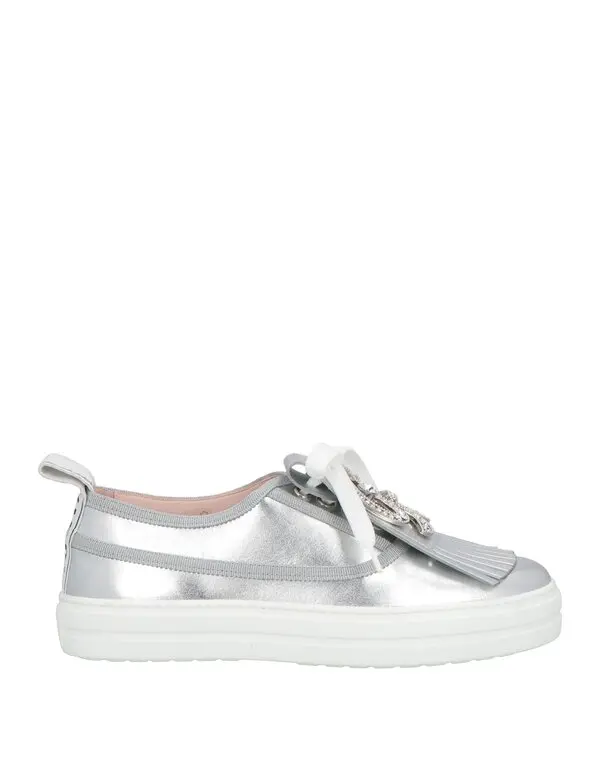 ROGER VIVIER Leather Low-top Sneakers - Silver