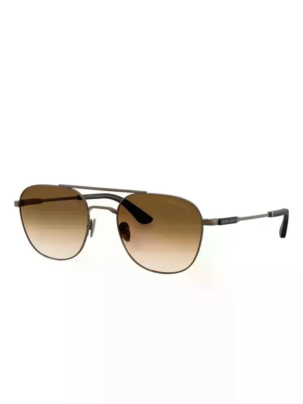 Giorgio Armani Double-bridge Sunglasses - Brown