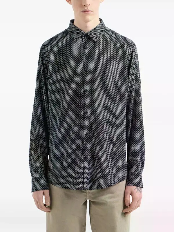 Armani Exchange Geometric-pattern Shirt