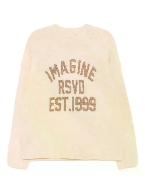 Izzue Slogan-intarsia Jumper - Pink