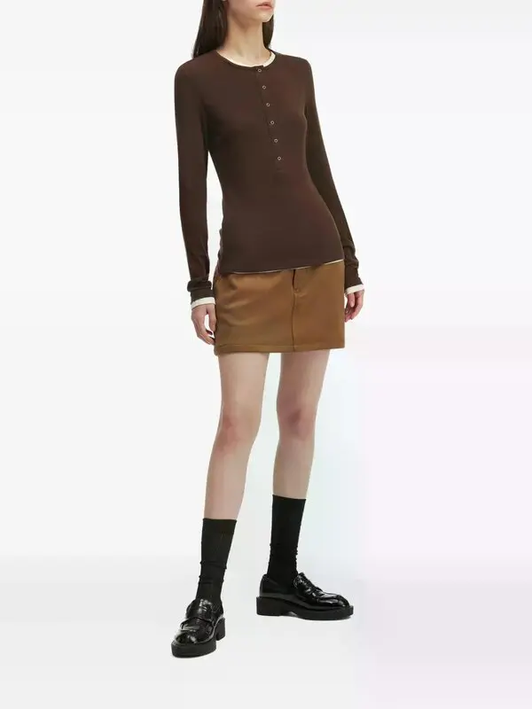 B+AB Belted Pocket Mini Skirt - Brown