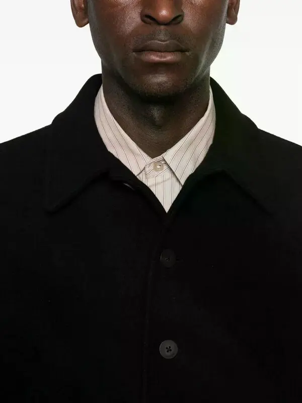 Jacquemus Button-fastening Ribbed Hem Jacket - Black