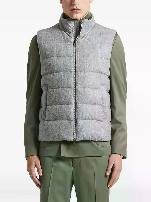 Peserico Pinstripe Quilted Gilet