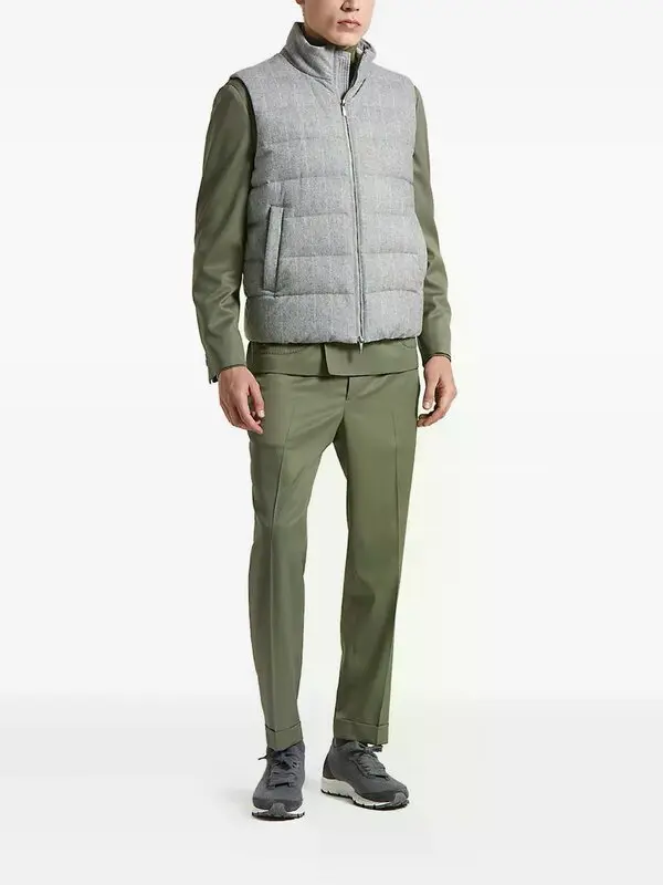 Peserico Pinstripe Quilted Gilet
