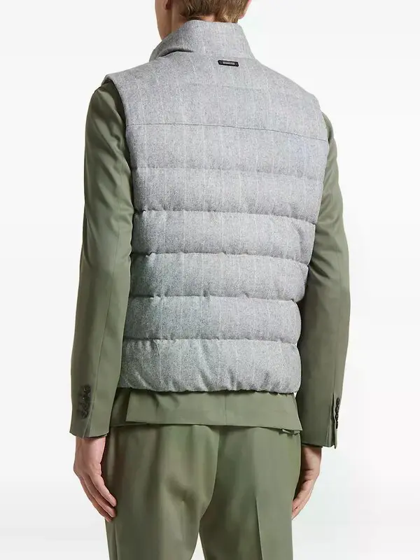 Peserico Pinstripe Quilted Gilet