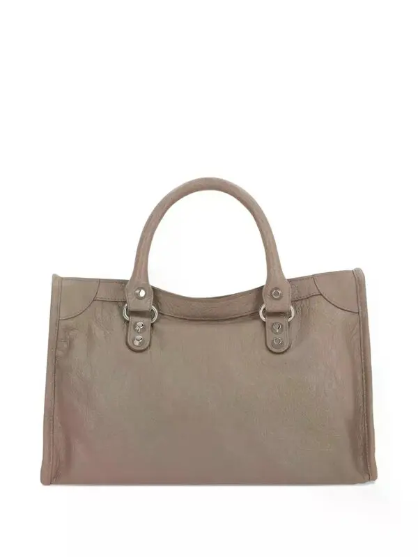 Balenciaga Le City Leather Studded Handbag