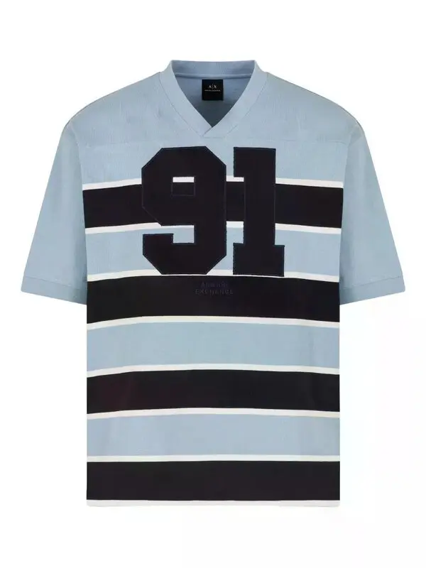 Armani Exchange Striped V-neck T-shirt
