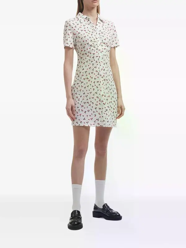 B+AB Cherry Print Mini Shirt Dress