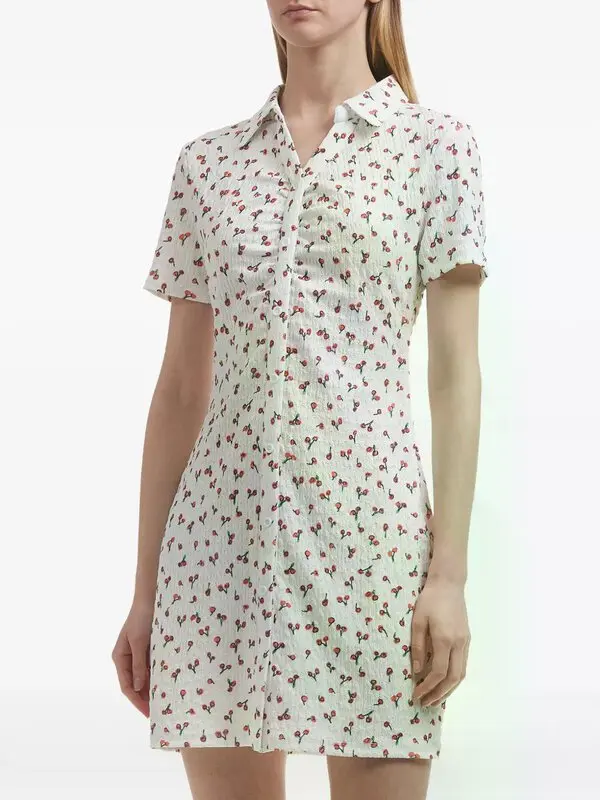 B+AB Cherry Print Mini Shirt Dress