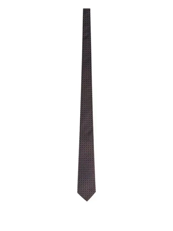 Gucci Crossbit Pattern Neck Tie - Red