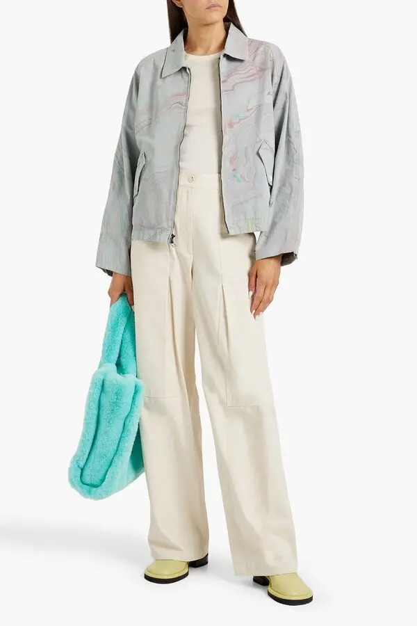 THE ELDER STATESMAN Printed Cotton-twill Jacket