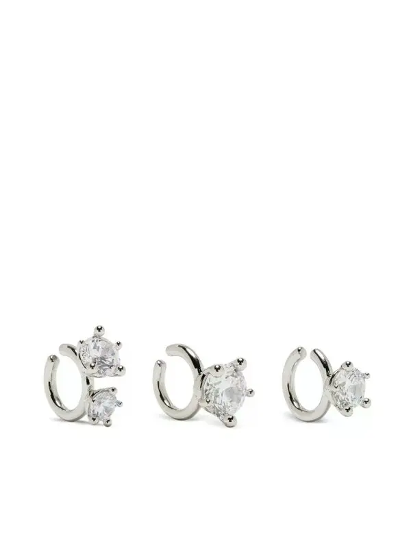 PANCONESI Crystal-embellished Ear Cuff Set - Silver