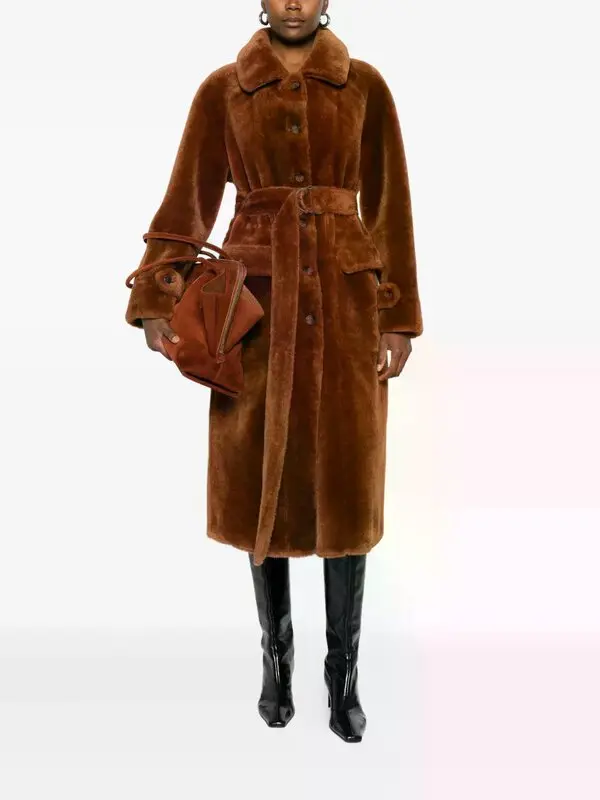 URBANCODE Belted Faux Fur Coat