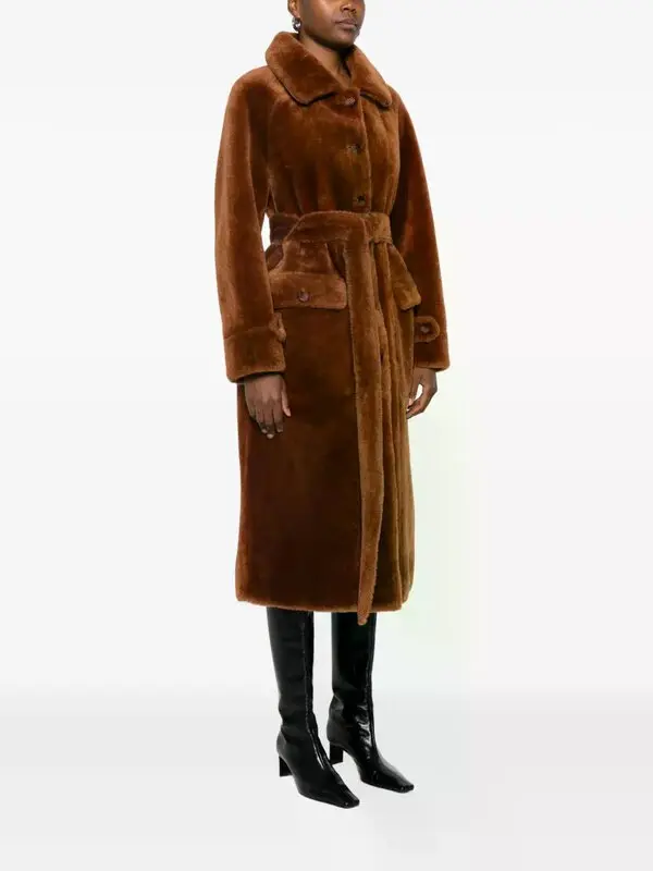 URBANCODE Belted Faux Fur Coat