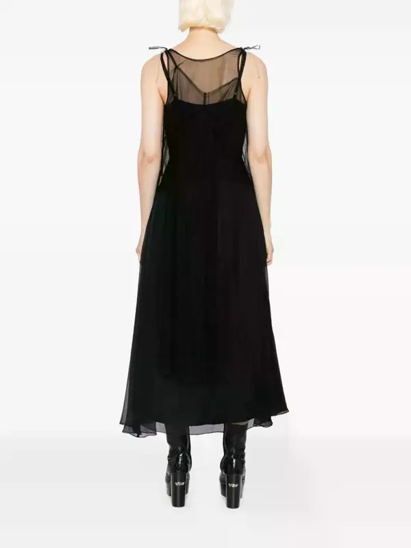 QUETSCHE Semi-sheer Layered Dress