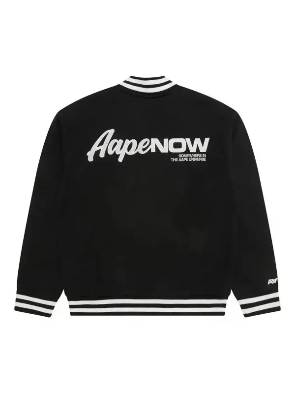 AAPE BY *A BATHING APE® Logo-patch Varsity Bomber Jacket