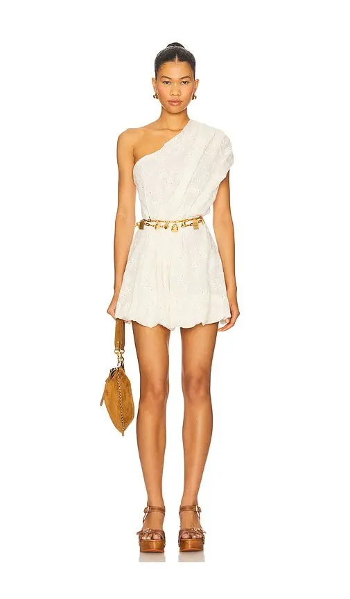 SIEDRES Pula Eyelet Mini Dress - Ecru