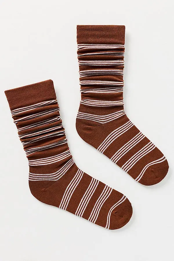 Anthropologie Striped Knee-high Socks - Brown