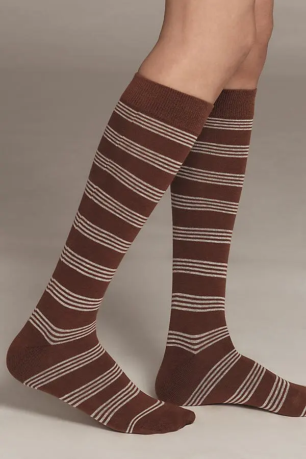 Anthropologie Striped Knee-high Socks