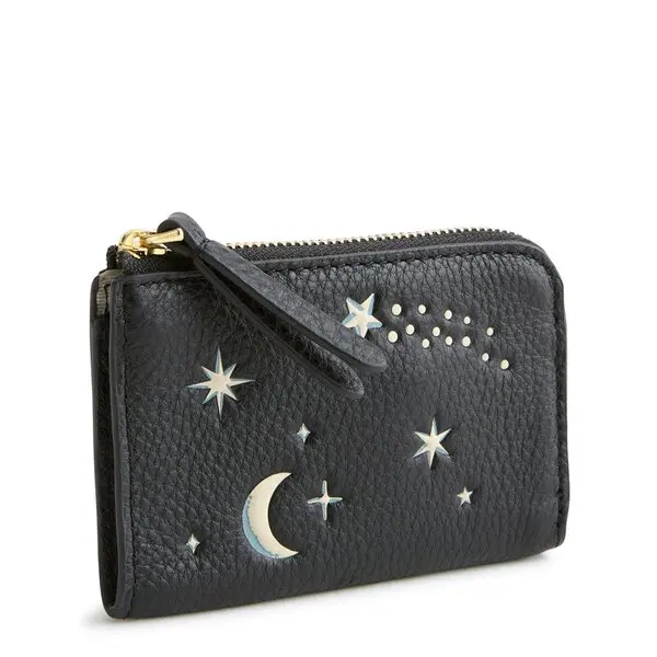 VERA BRADLEY Zip Card Pouch In Starry Moonless Night - Black