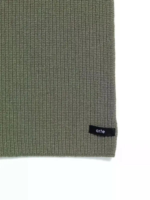 ARTE ANTWERP Ribbed-knit Scarf - Green