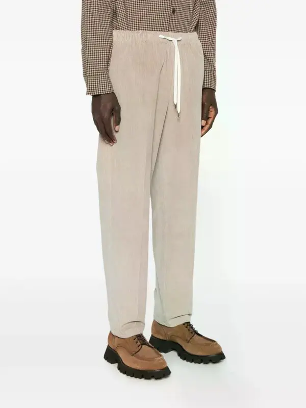 CELLAR DOOR Drawstring-waist Corduroy Trousers - Neutrals