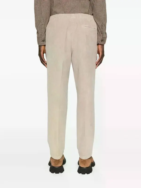 CELLAR DOOR Drawstring-waist Corduroy Trousers - Neutrals