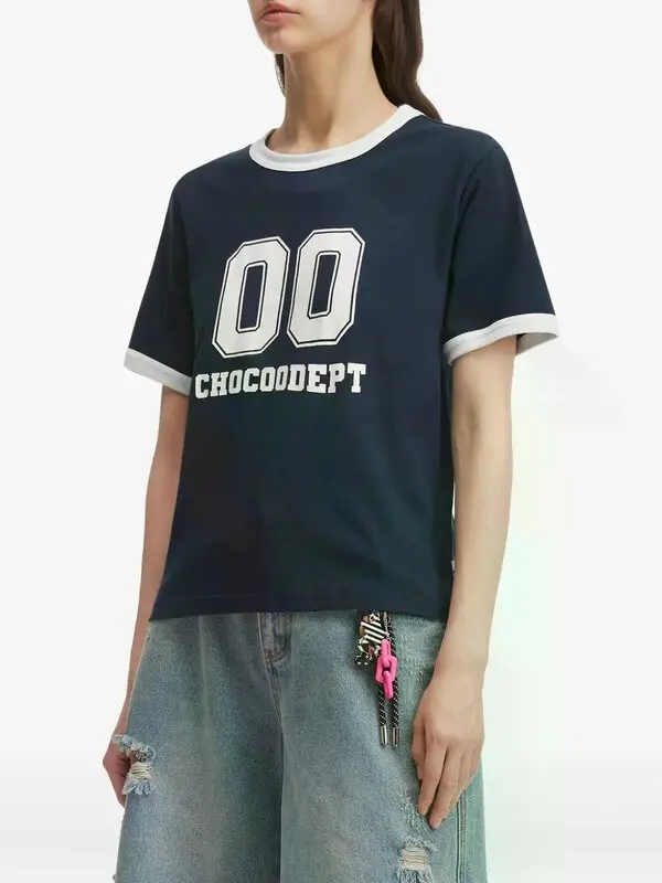 CHOCOOLATE Number-print T-shirt