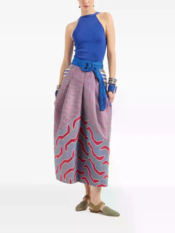Giorgio Armani Patterned Jacquard Skirt