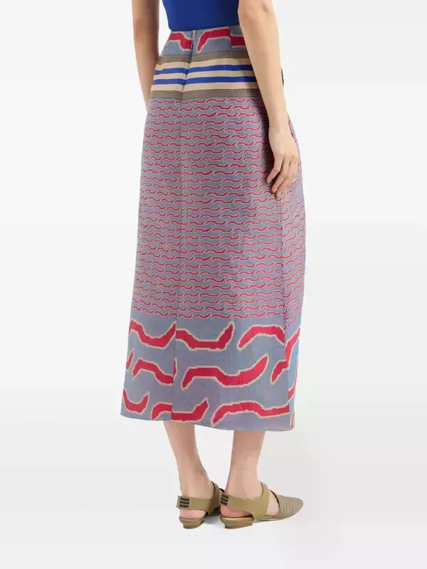 Giorgio Armani Patterned Jacquard Skirt