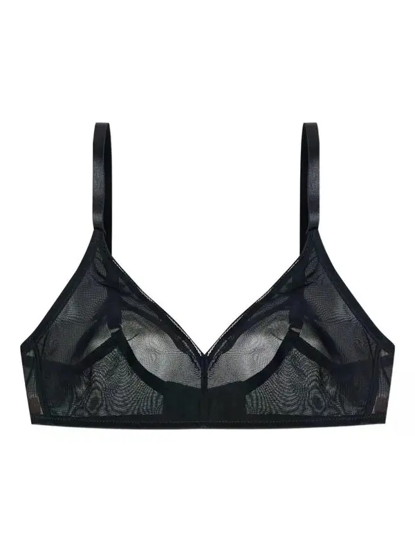 Hanro Mesh Panelled Bra - Black