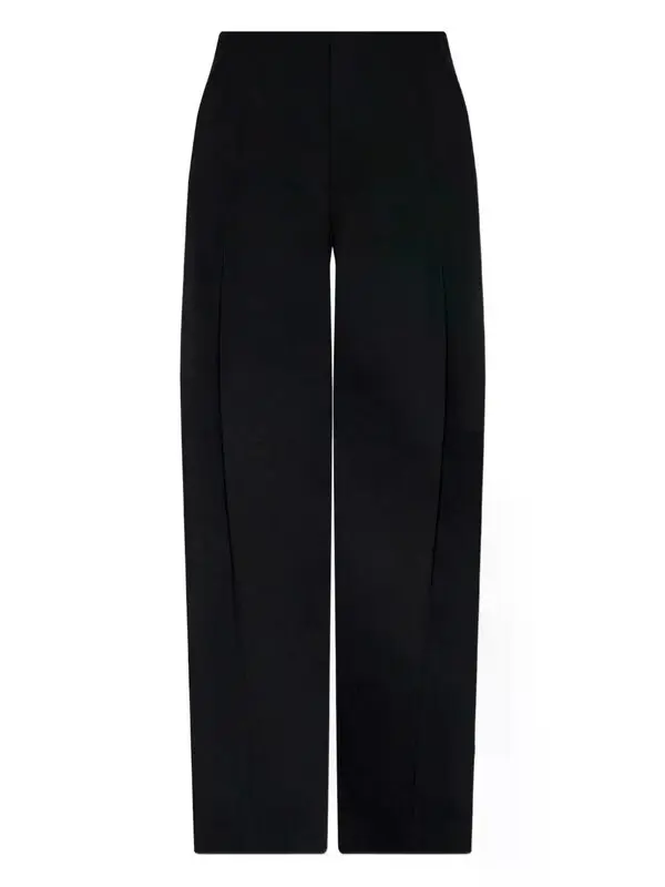 Victoria Beckham Pleated Trousers With Pockets - Black